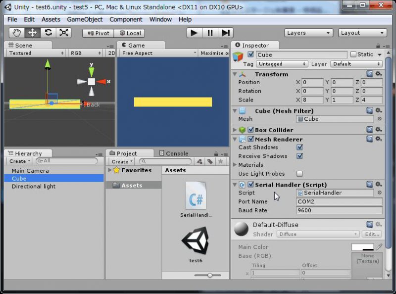 UnityでC#によりCOMポートからのデータ入力 | TomoSoft