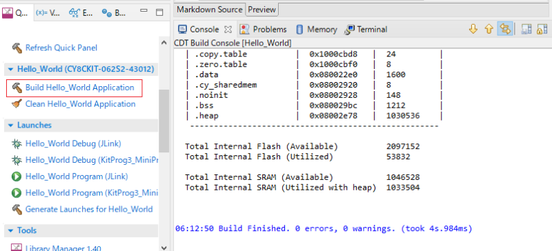 infineonのModusToolboxの設定 | TomoSoft