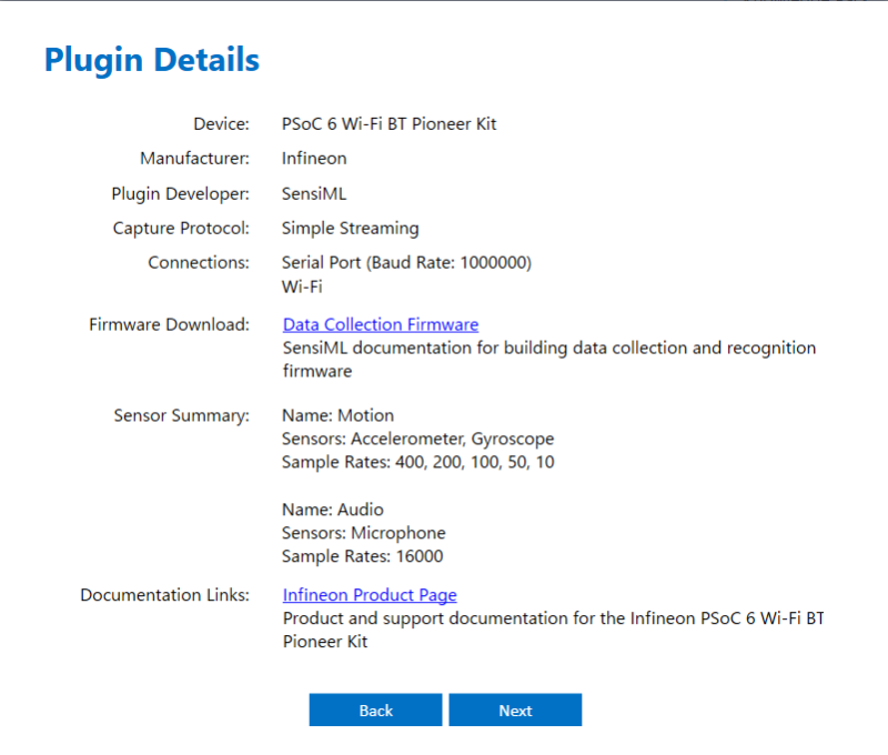 SensiML Data Capture LabによるPSoC 62S2 Wi-Fi BTパイオニアキットから学習データの取得 | TomoSoft