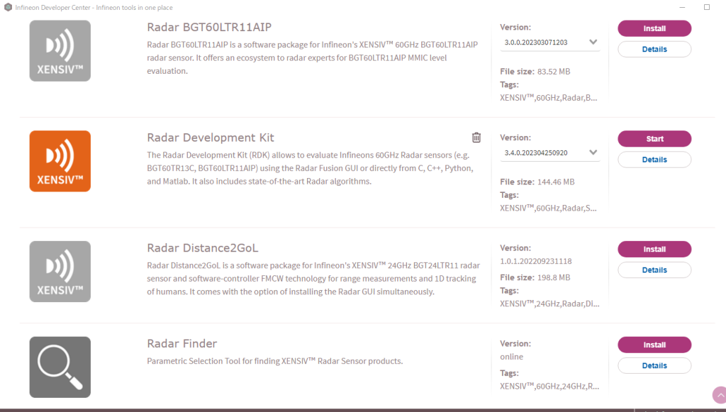 PSoC 62S2 Wi-Fi BTパイオニアキットを使ったS2GO RADAR BGT60LTR11テスト | TomoSoft