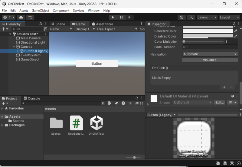 Unityで「Button」のOn Click からメソッドを呼び出す | TomoSoft